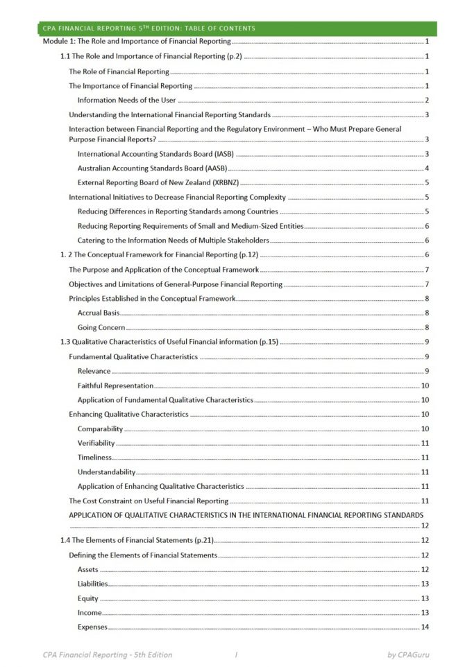 CPA Financial Reporting 5th Edition -2020 (HD) Notes | StudyLast