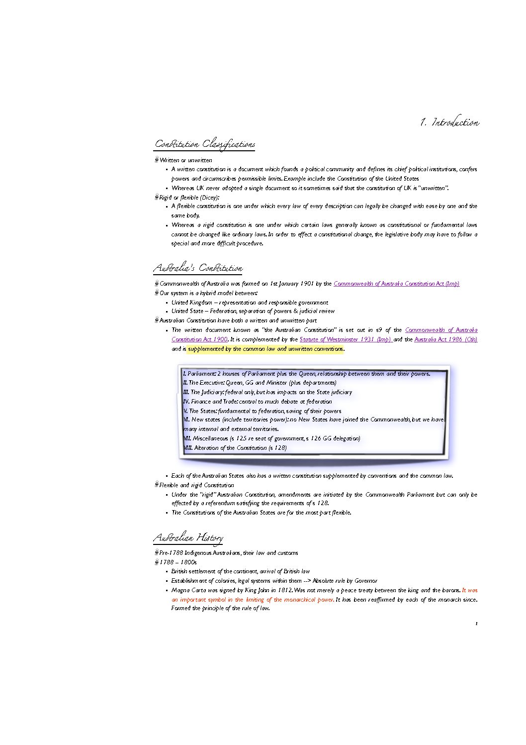 Public Law – LAWS5007 Complete notes HD 2020 | StudyLast
