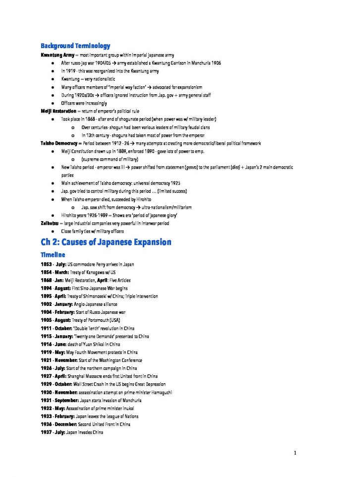 IB History Paper 1: The Move to Global War notes | StudyLast