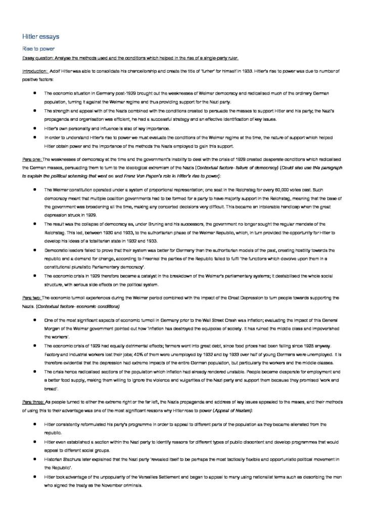 IB History Paper 2 Essay Templates And Notes StudyLast