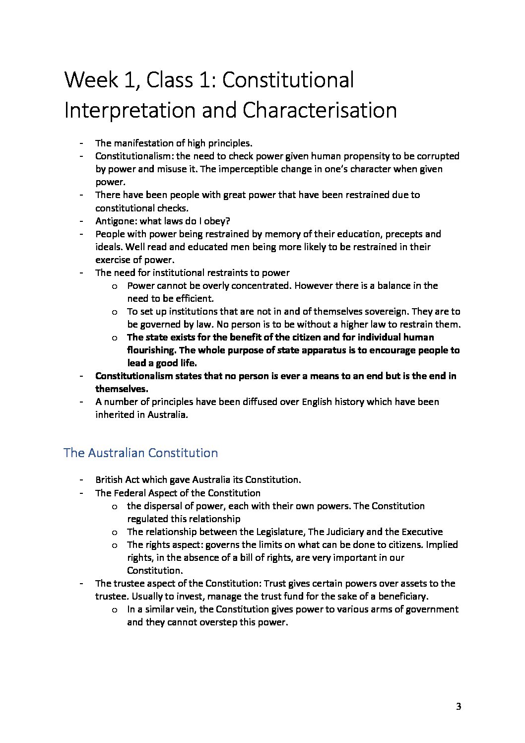 Notes for Federal Constitutional Law (LAWS2011) at University of Sydney ...