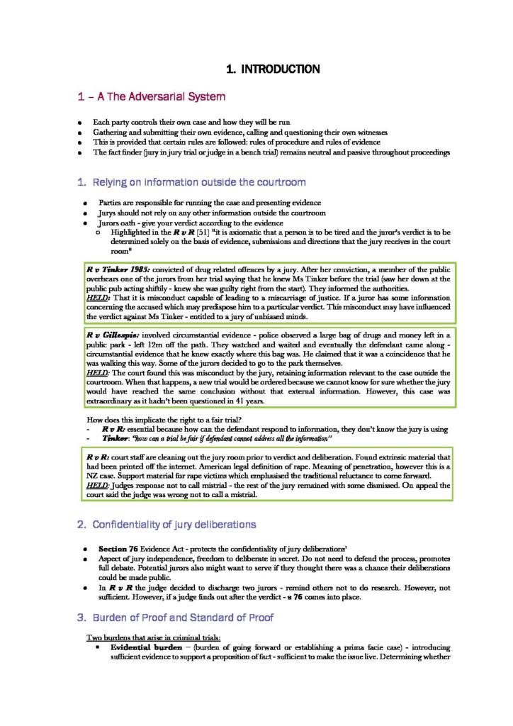Law of Evidence (LAWS414) complete summary | StudyLast