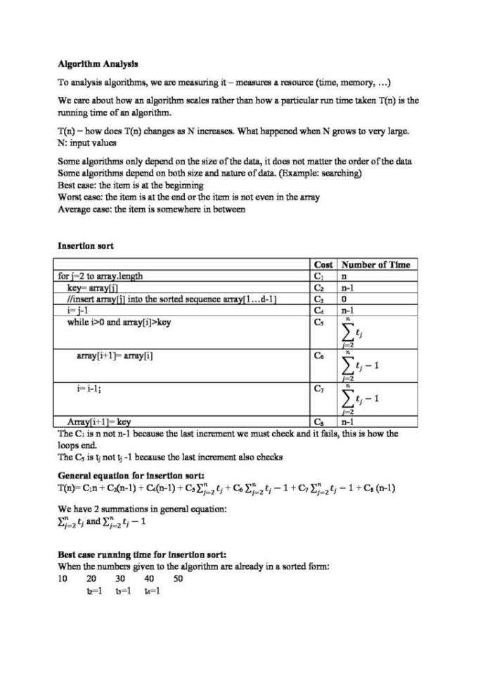 Data Structures and Algorithms (CS 146) full summary notes | StudyLast