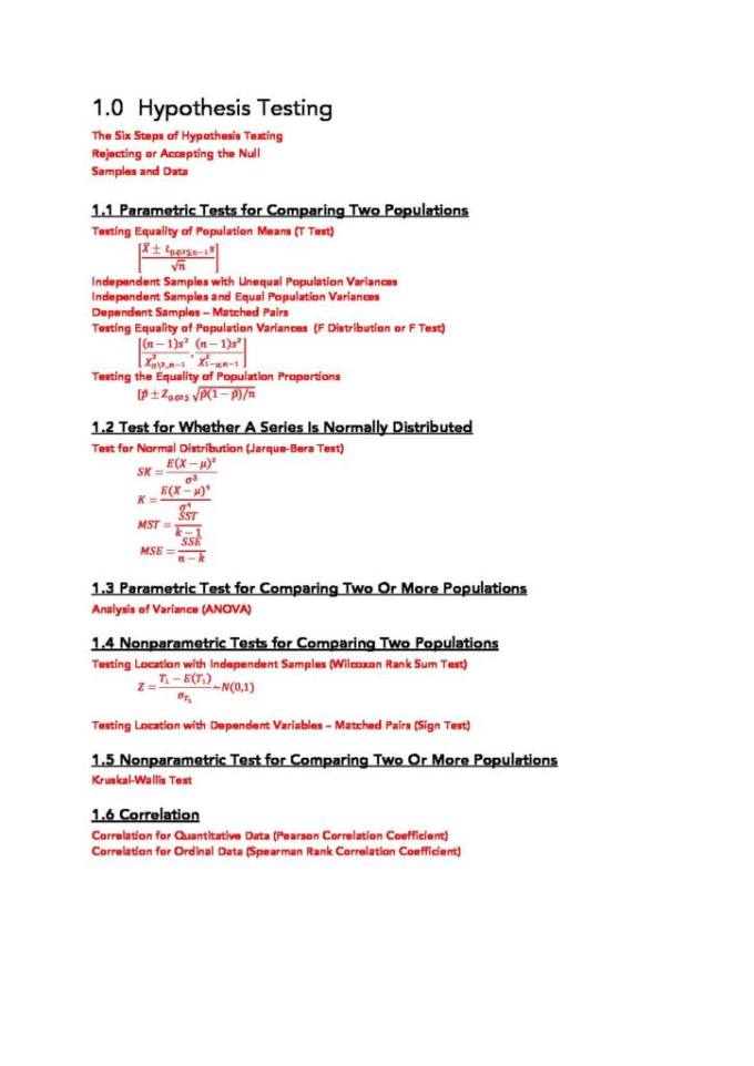 Quantitative Methods 2 (ECON20003) full summary notes | StudyLast