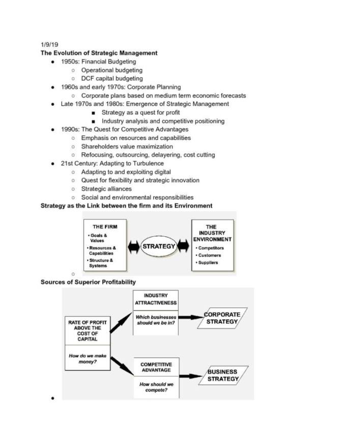 Strategic Management (BUAD 497) complete summary | StudyLast