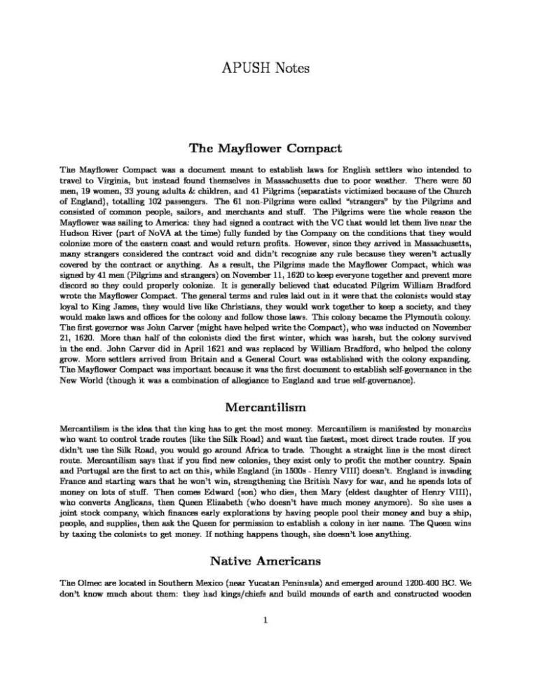 AP United States History (APUSH) 16th to 20th centuries notes | StudyLast