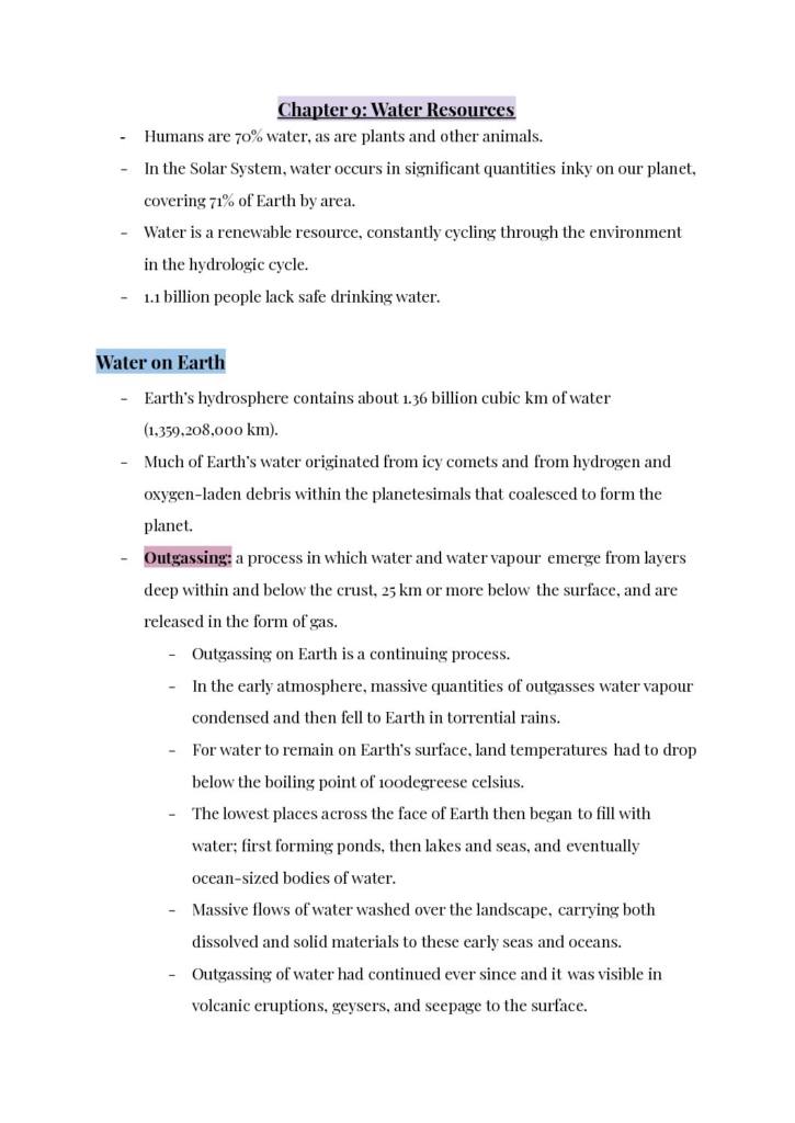 Notes for Energy, Earth and Ecosystems (GEO 131) at Ryerson University ...