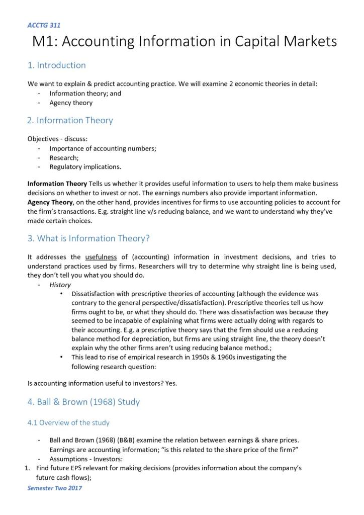 Notes for Financial Accounting (ACCTG 311) at University of Auckland ...