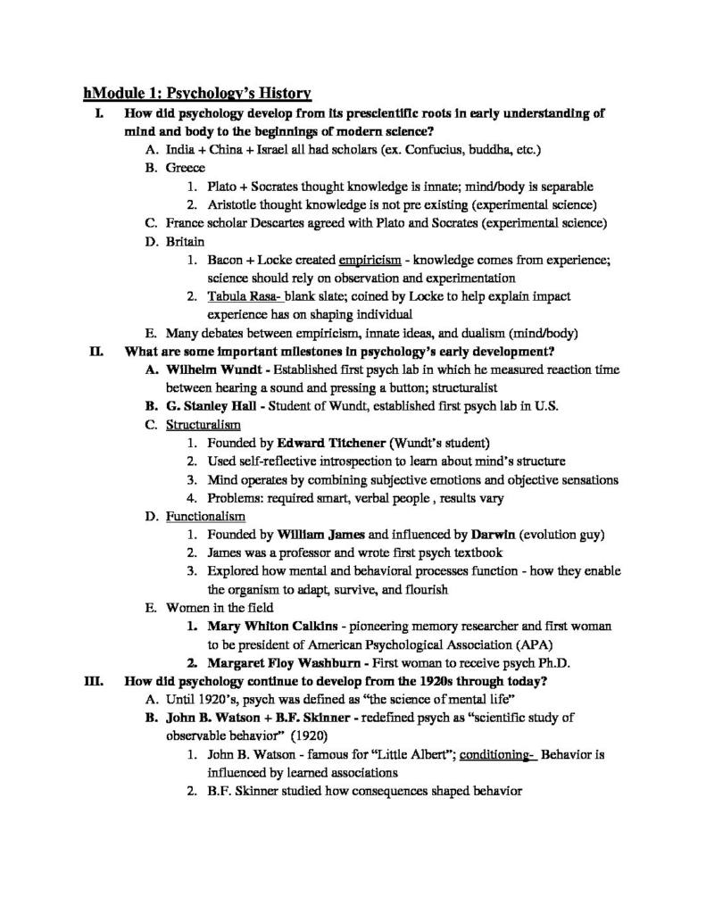 Notes for General Psychology (PSYC 111) at Binghamton University ...