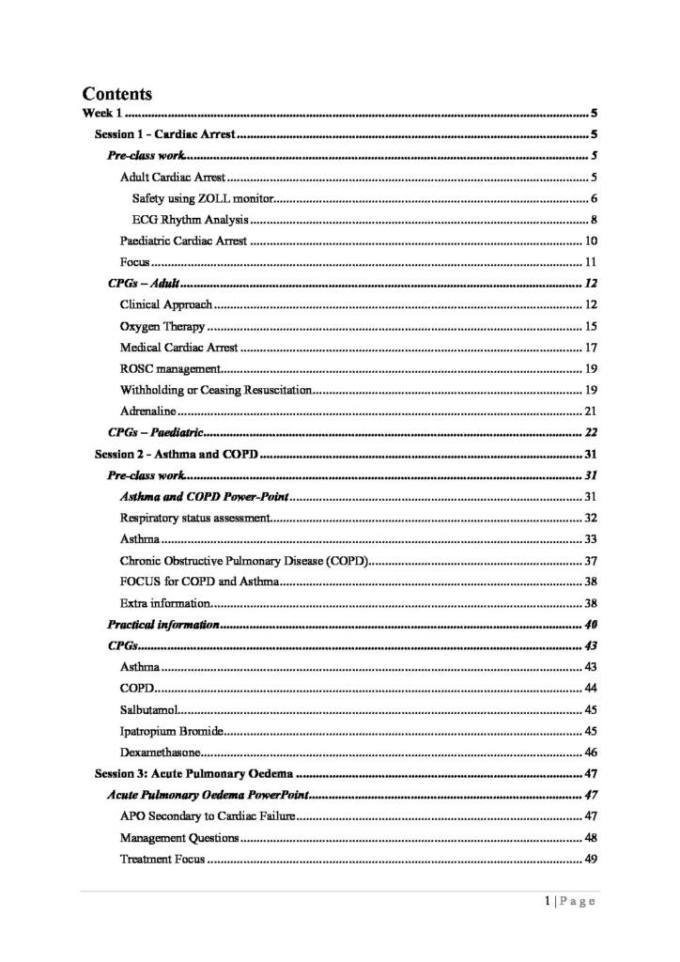Paramedic Clinical Practice 3 (HFB2117) complete notes with associated ...
