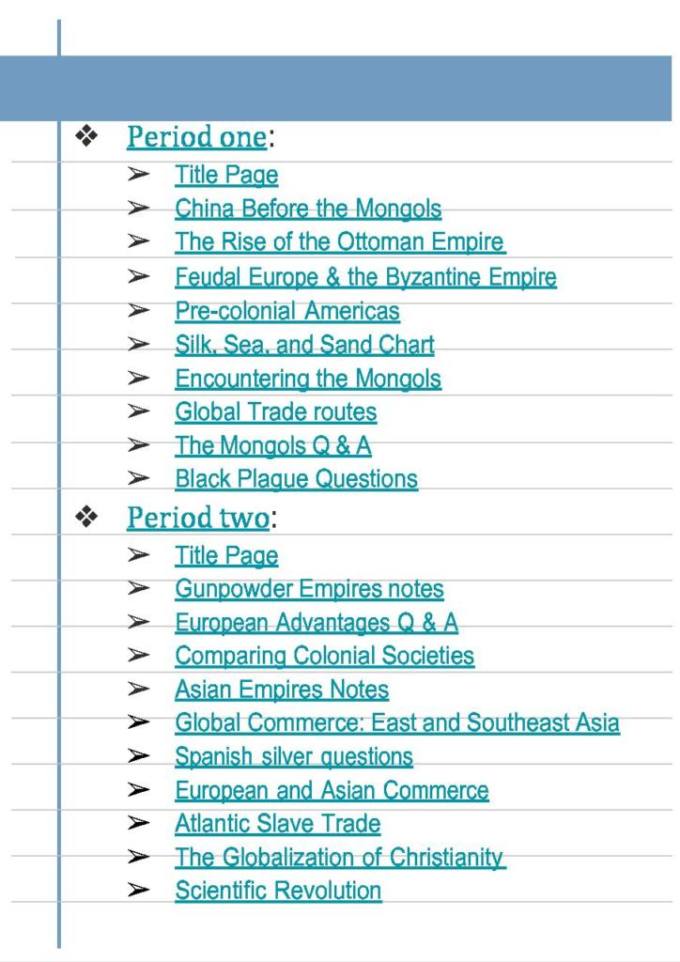 AP World History: Modern full course (all 4 periods covered) notes ...