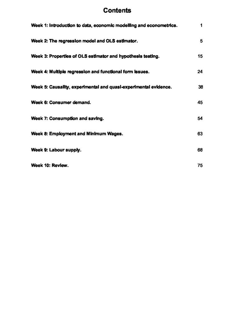 Notes for Applied Economics (ECON0004) at University College London ...