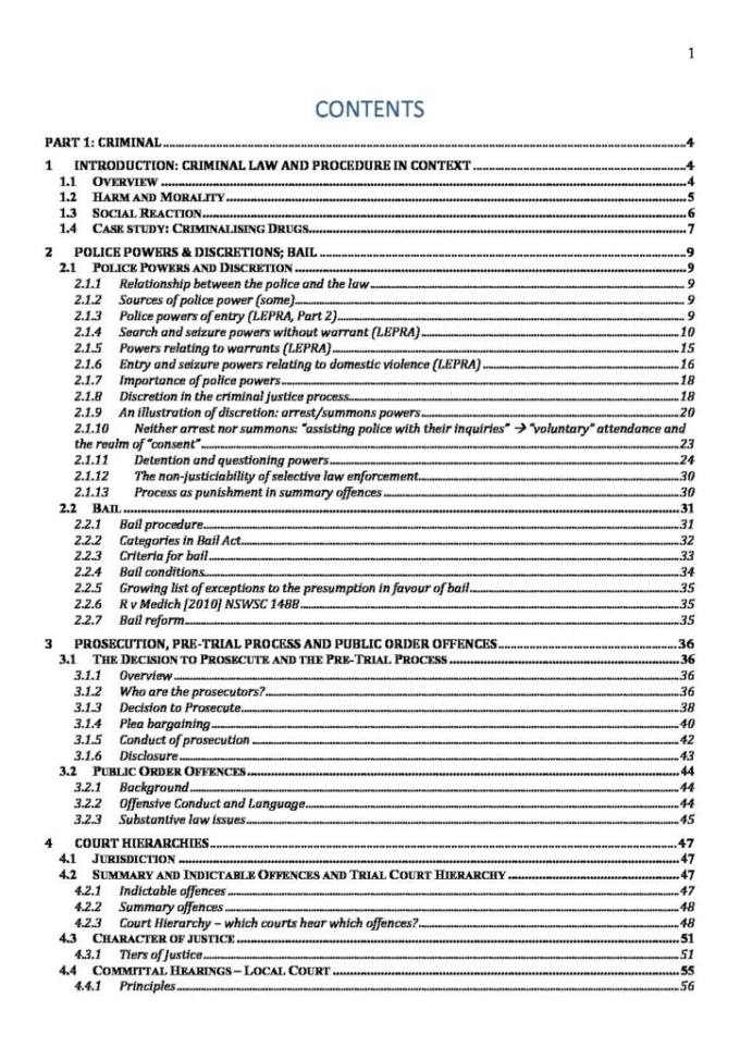 Civil and Criminal Procedure (LAWS1014) complete notes | StudyLast