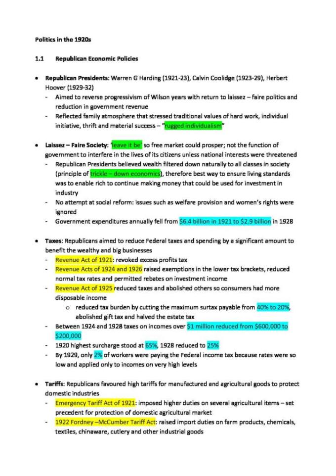 Notes for Modern History Year 12 HSC (15270) at Higher School ...