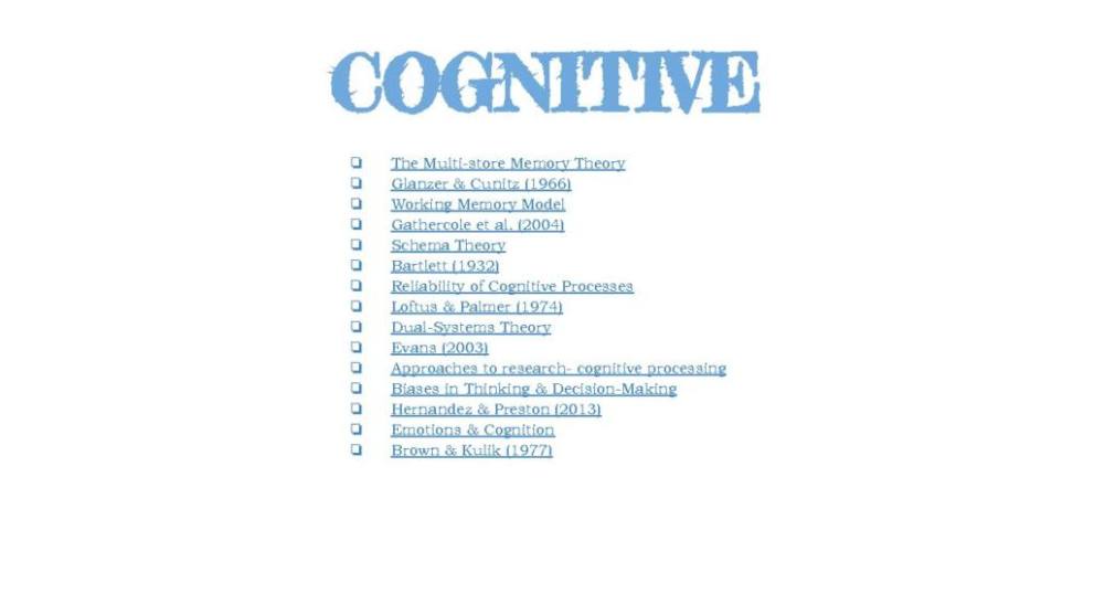 IB Psychology SL – Cognitive Approach notes | StudyLast