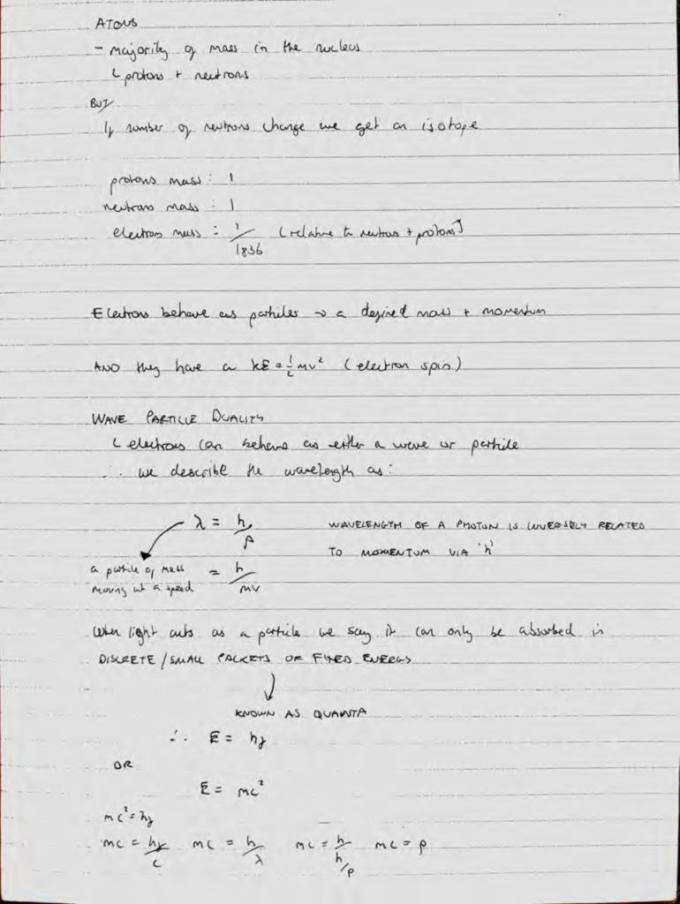 Inorganic Chemistry of Chemical Foundations (CHEM0005) lecture notes ...