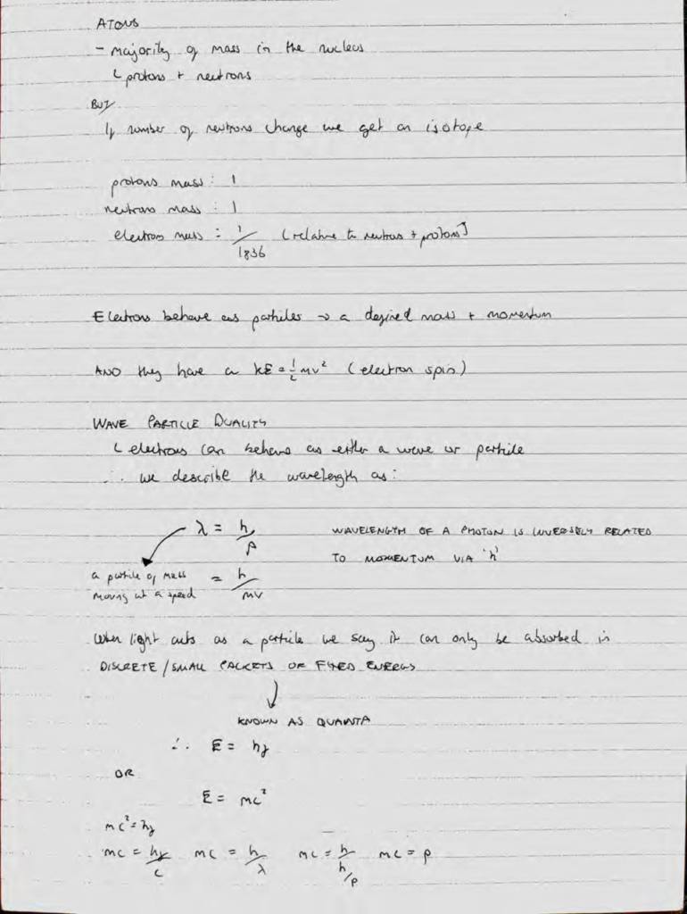 Inorganic Chemistry of Chemical Foundations (CHEM0005) lecture notes ...