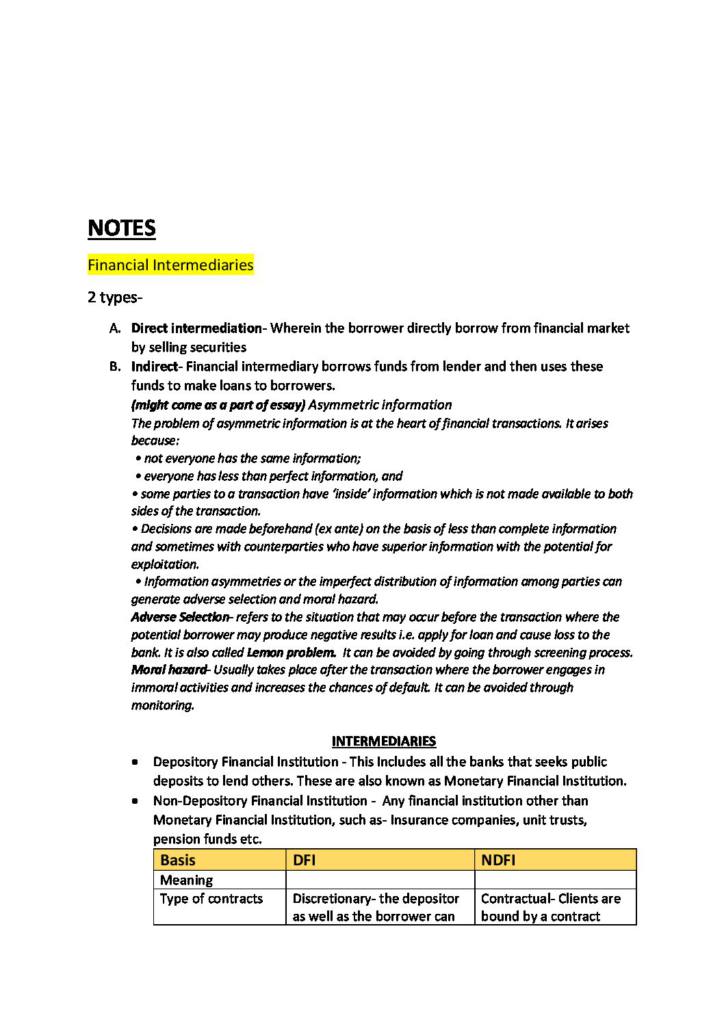 Commercial & Investment Banking (7SSMM702) summary notes | StudyLast