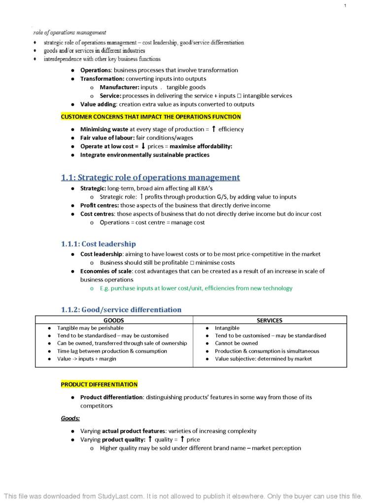 HSC Business Studies complete notes – All BS chapters covered | StudyLast