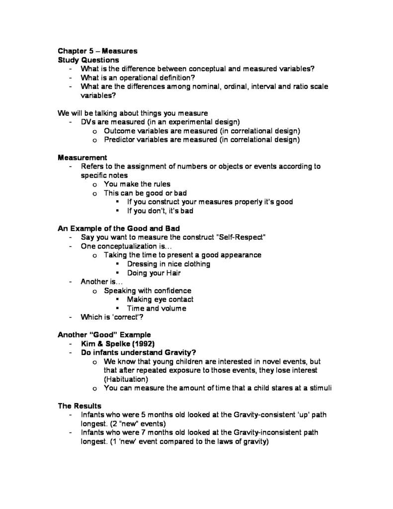Notes for Basic Research Methods in Psychology (PSYCH 301W) at ...