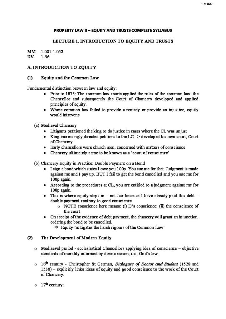 Property Law II (LAWS0010) complete notes | StudyLast