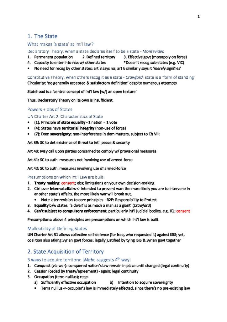 Notes for Principles of Public Law (LAWS50024) at University of ...
