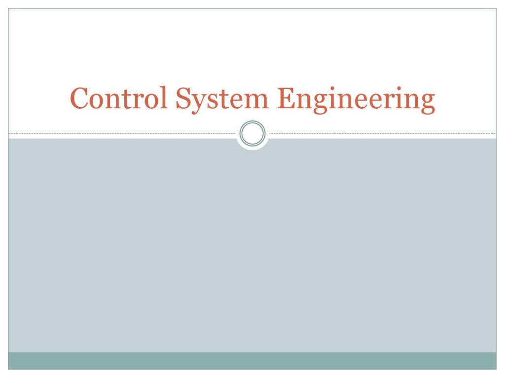 Notes for Control System Engineering (KNL3353) at Universiti Malaysia ...