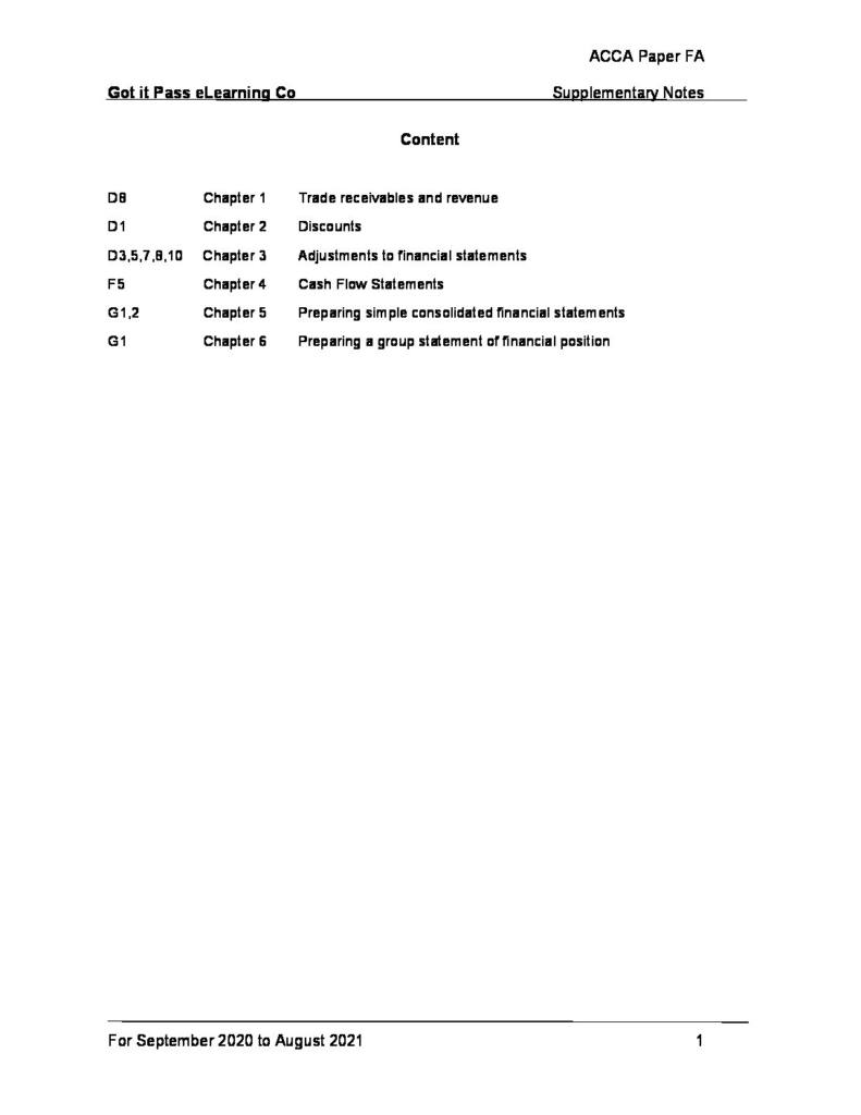 Notes for Financial Accounting (FA) at Association of Chartered ...