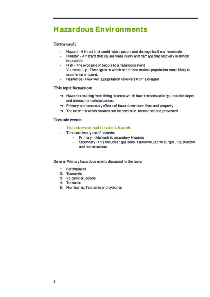 Notes for Geography (9696) at Cambridge International (GCE) AS and A ...