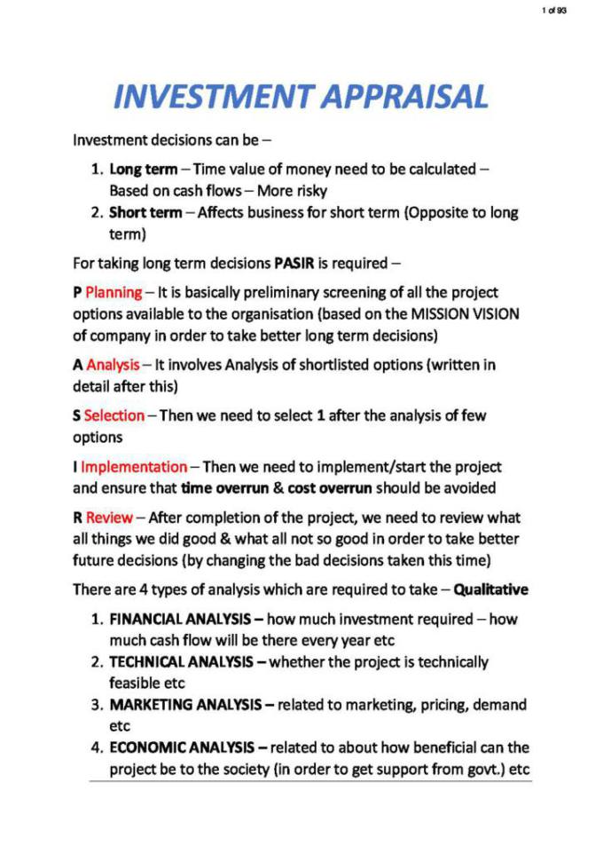 Notes for Financial Management (FM) at Association of Chartered ...