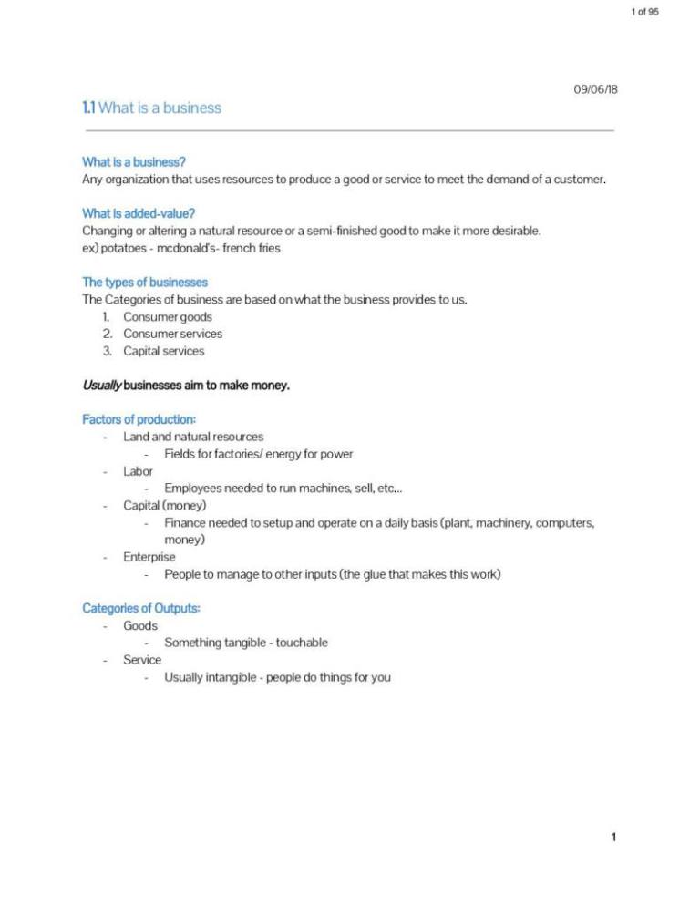 IB Business Management (HL) full notes | StudyLast