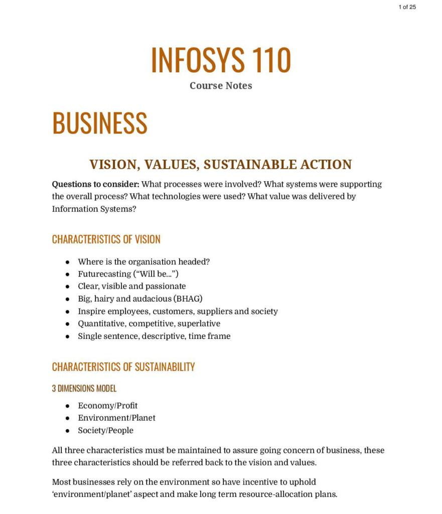 Notes for Digital Systems (INFOSYS 110) at University of Auckland ...
