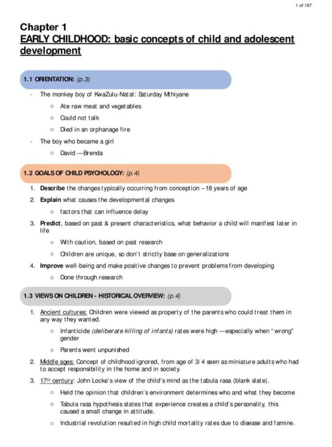 Notes for Human Development (Psychology 223) at Stellenbosch University ...