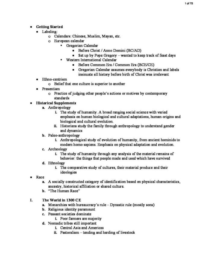 Notes for World History since 1500 (HIST 11) at Pennsylvania State ...