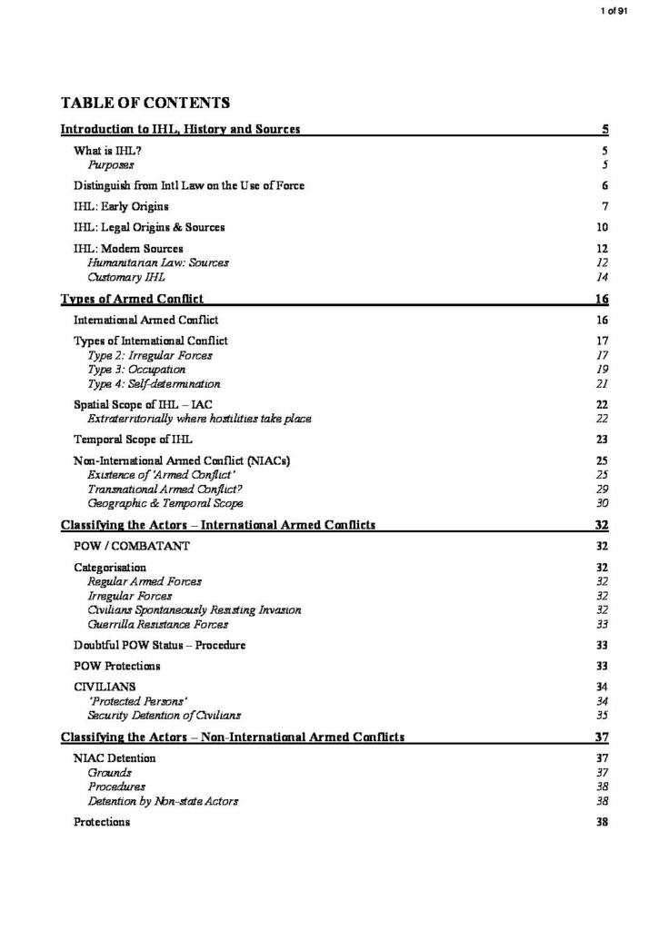 Notes for War Law: Use of Force and Humanitarian Law (LAWS3483) at ...