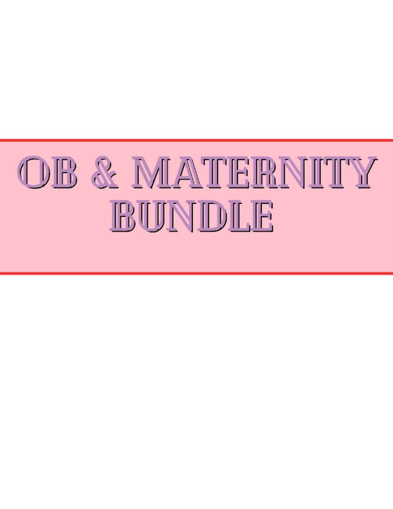 OB & Maternity Bundle Nursing School NCLEX Notes | StudyLast