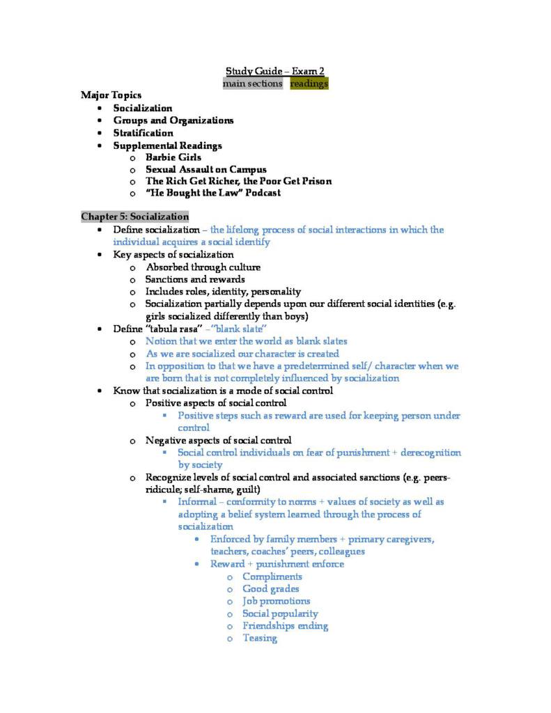 Notes for Intro to Sociology (SOC 1000) at Villanova University | StudyLast