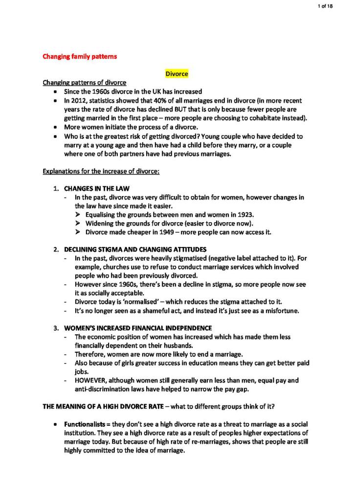 Notes for Sociology A Level (7192) at AQA (GCE) AS and A Level | StudyLast