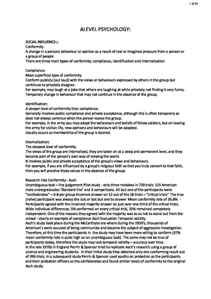AQA A-level Psychology complete summary notes | StudyLast