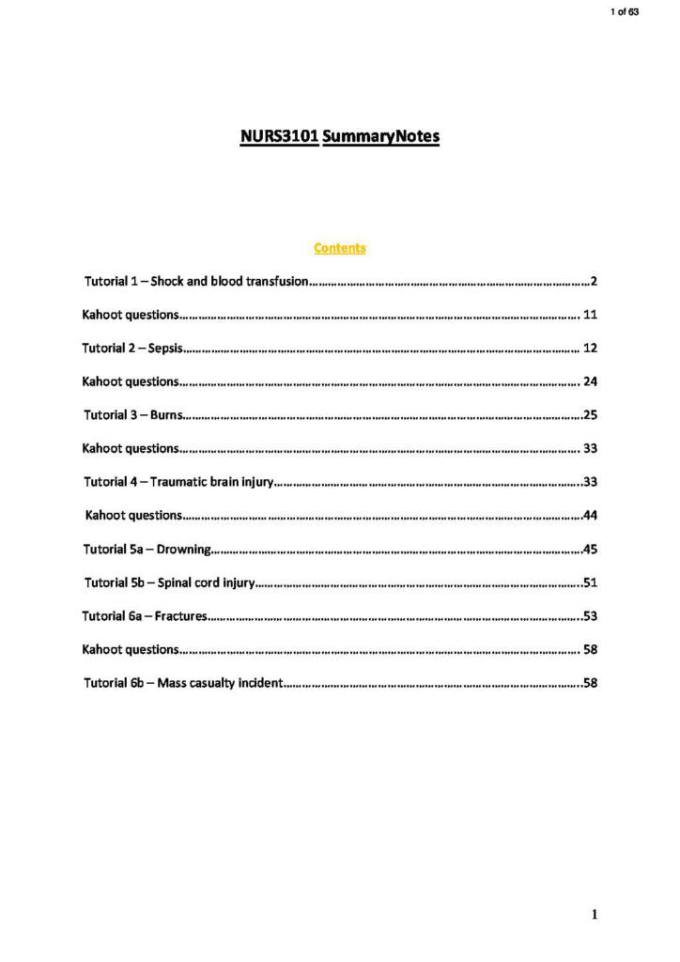 Notes for Foundations of Professional Practice 3A (NURS3101) at ...