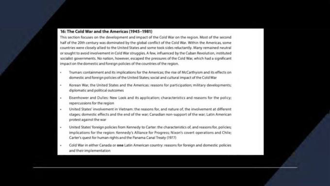 The Cold War and the Americas (IB History) slide notes | StudyLast