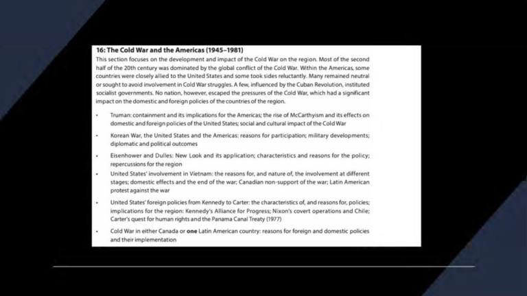 The Cold War and the Americas (IB History) slide notes | StudyLast