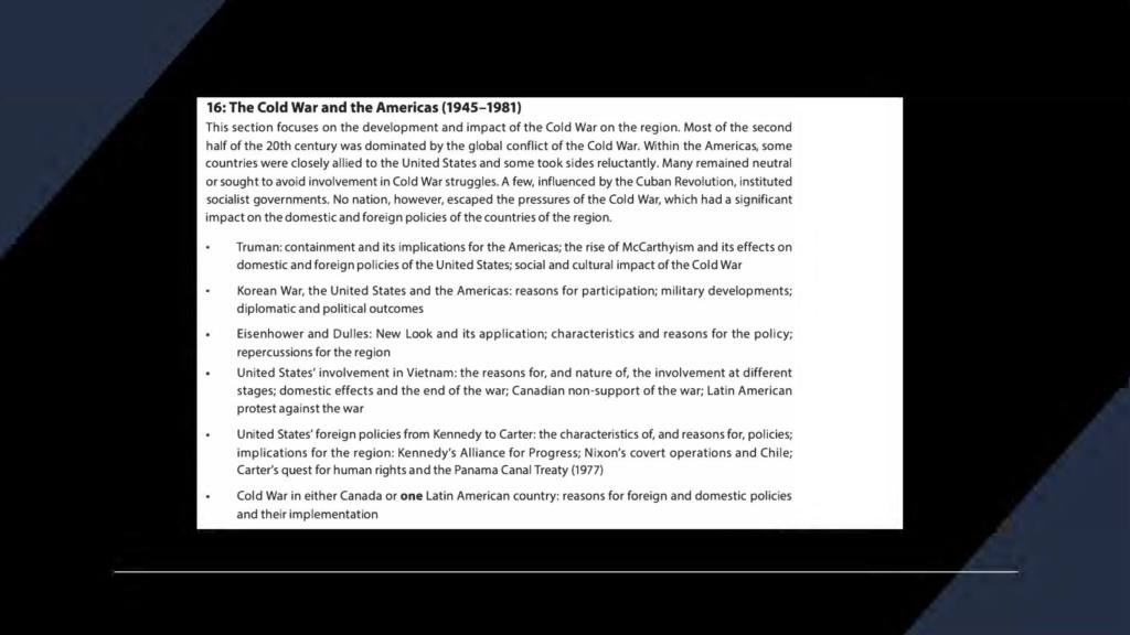 The Cold War and the Americas (IB History) slide notes | StudyLast