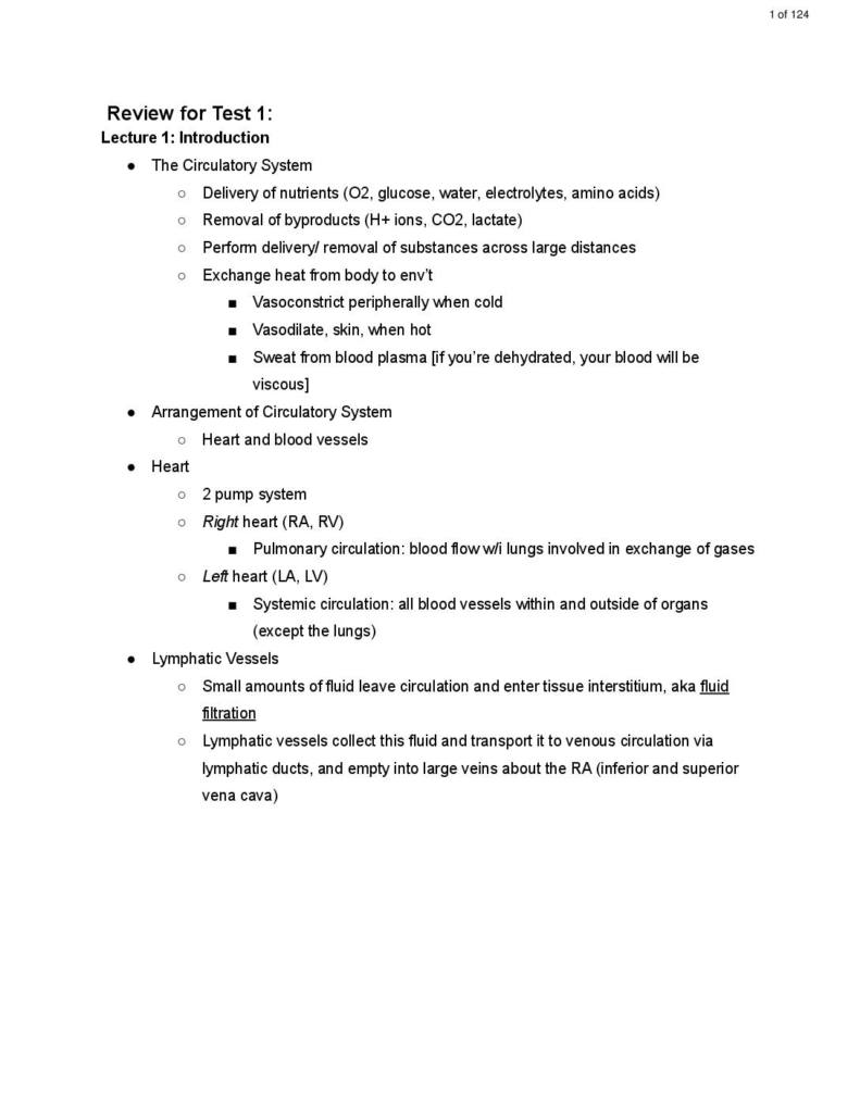 Notes for Cardiovascular Pathophysiology (SAR HS 375) at Boston ...