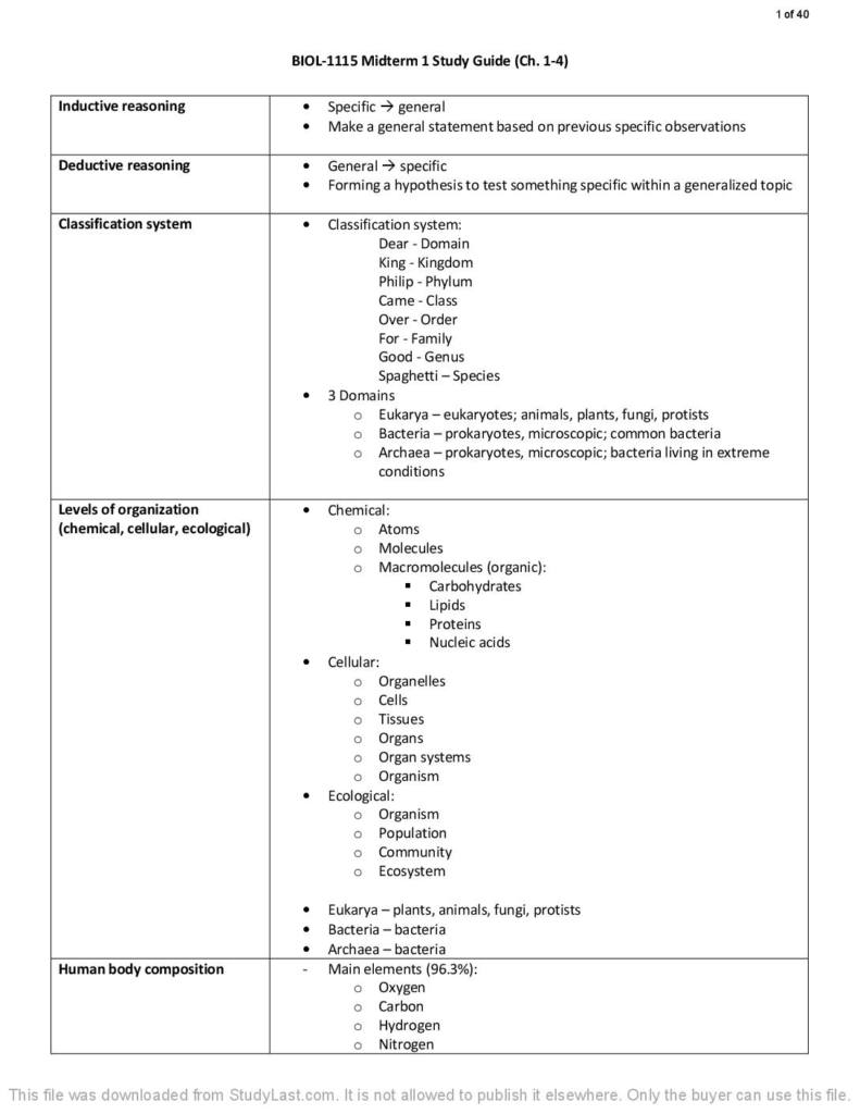 Notes for Cells & Cell Process (BIOL-1115) at University of Winnipeg ...