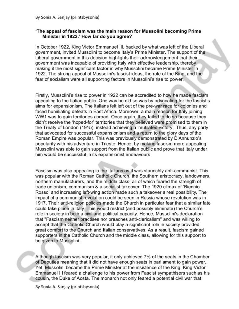 Notes for History (9489) at Cambridge International (GCE) AS and A ...