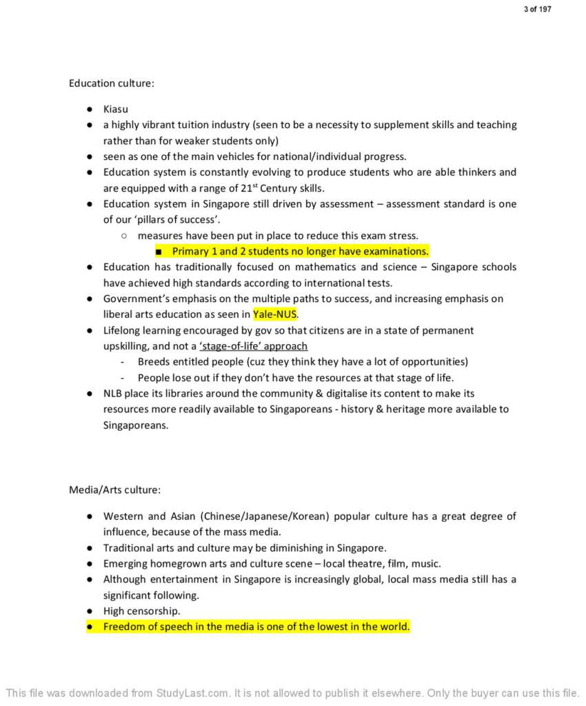 Singapore-Cambridge A Level Singapore General Paper exam notes | StudyLast