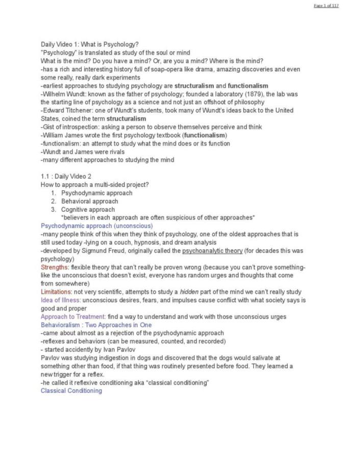Notes for AP Psychology (AP Psy) at AP (Advanced Placement) | StudyLast