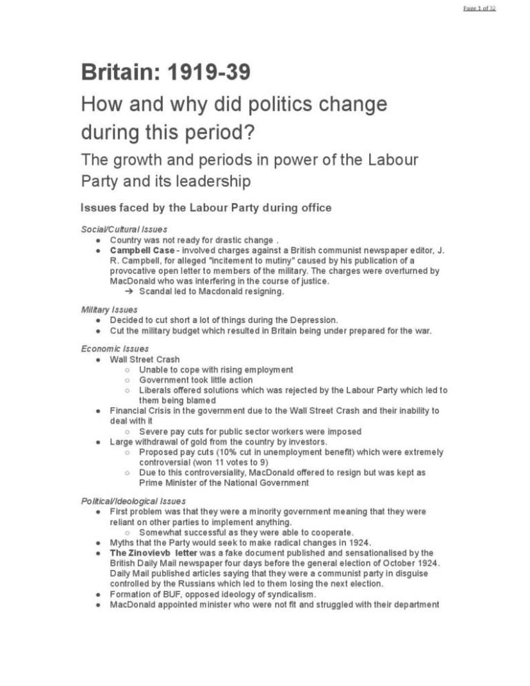 Notes for History (9489) at Cambridge International (GCE) AS and A ...