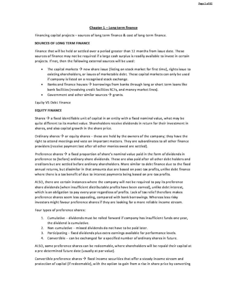 CIMA Advanced Financial Reporting (F2) chapter notes | StudyLast